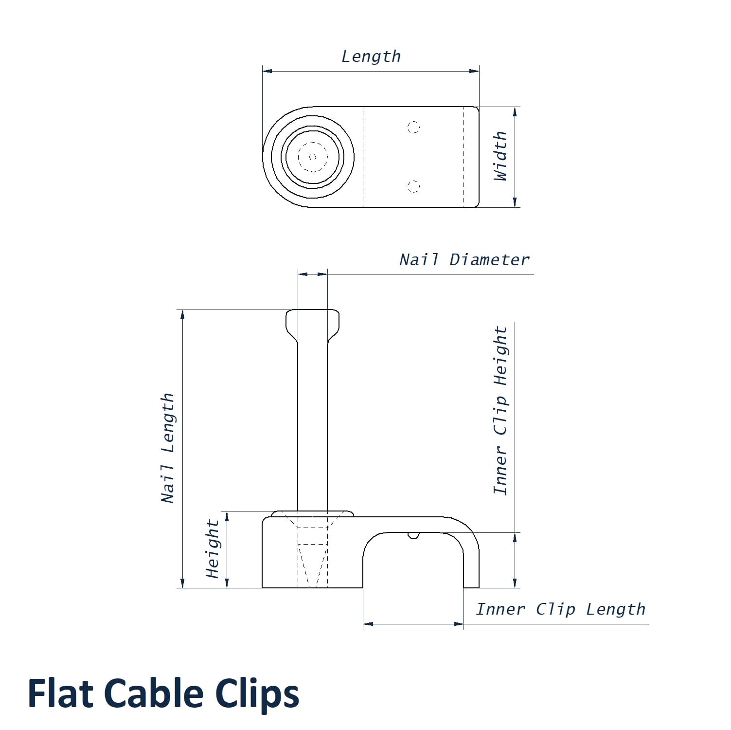 2.5mm Twin And Earth Cable Screwable Cable Clips By PointNemo ...