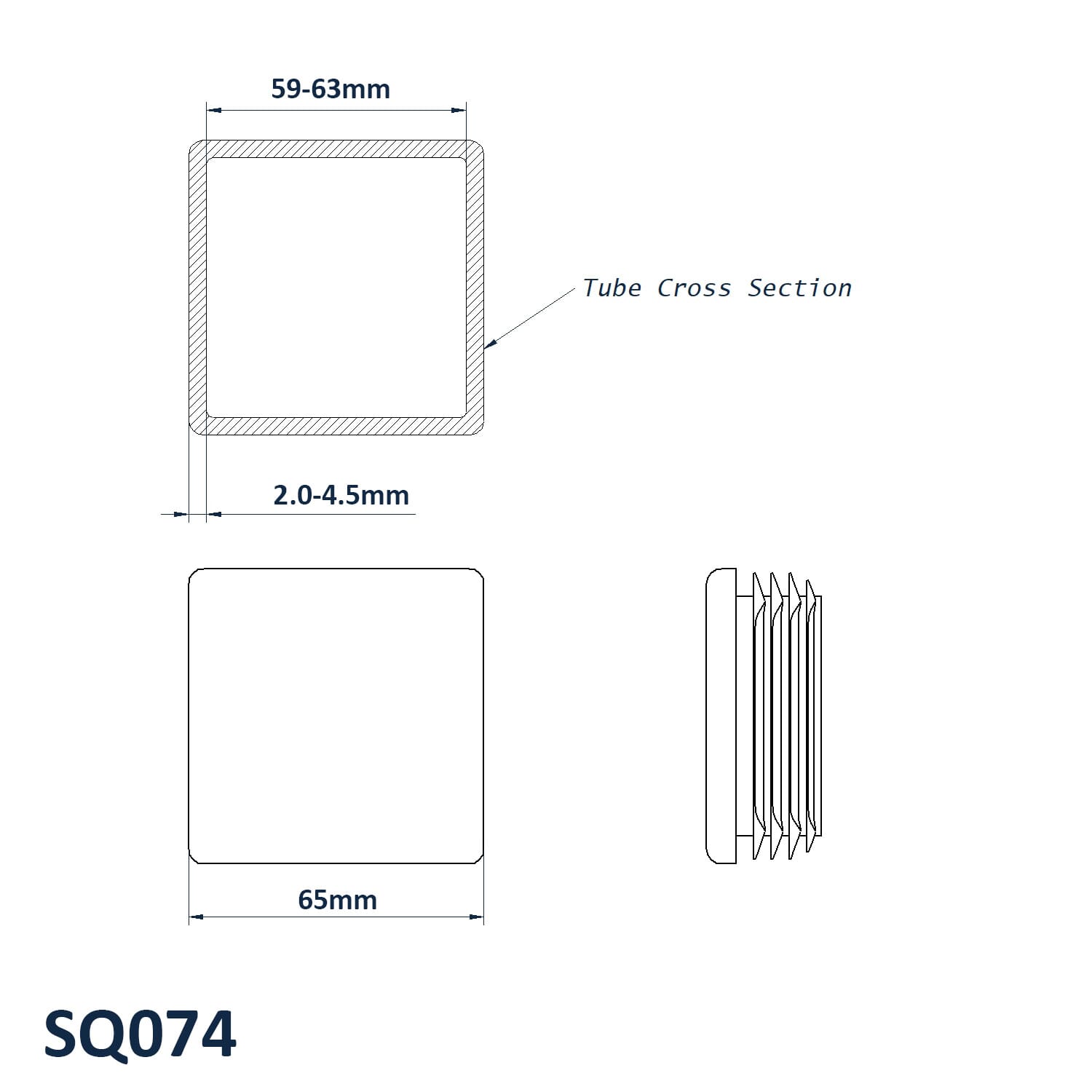 Square Tubing Cross Section Dimensions Steel Square Tube